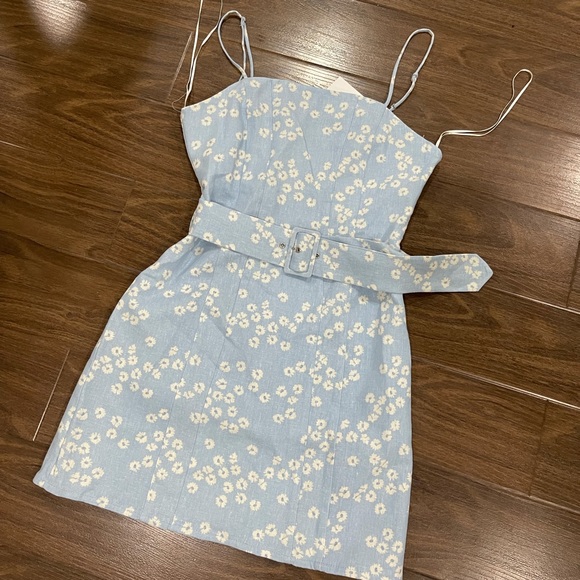 Zara | Dresses | Zara Blue Floral Blogger Dress | Poshmark